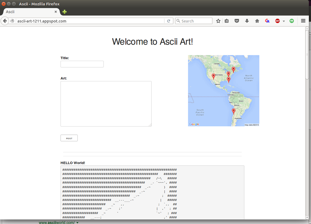 GitHub - cocoaaa/Ascii-World: Website for sharing ascii arts